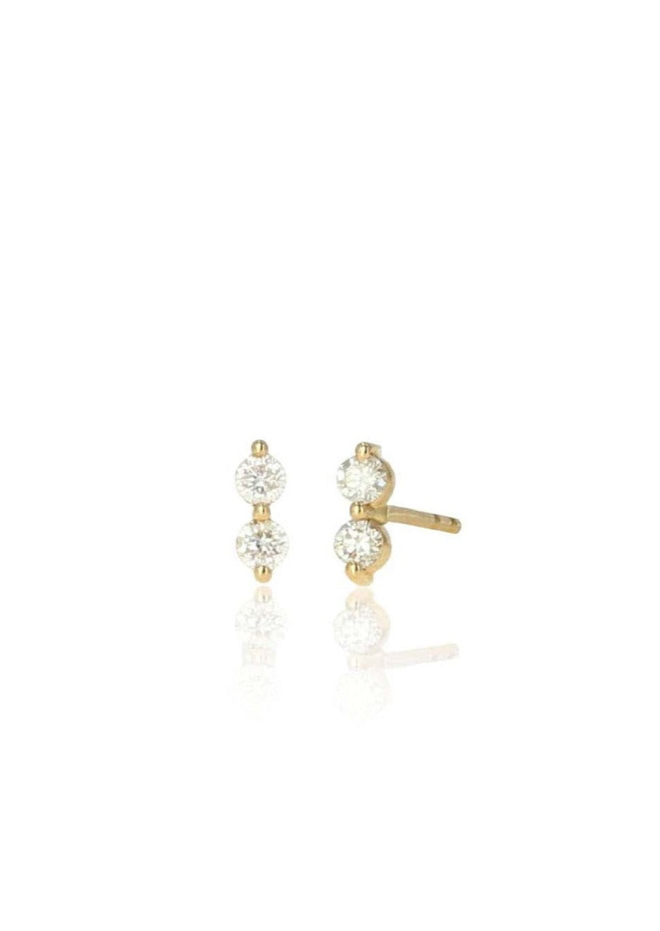 Mini Double Diamond Stud Earrings – Forth & Nomad