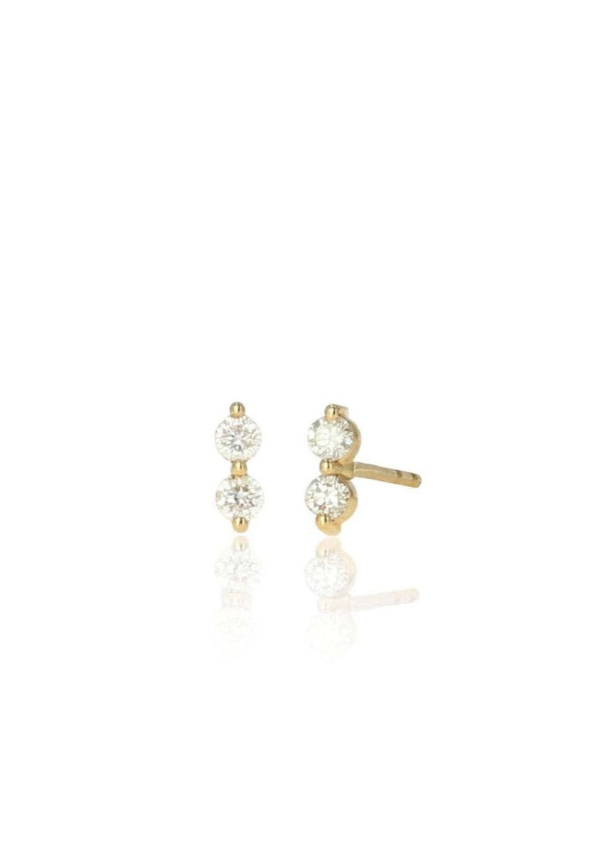 Mini Double Diamond Stud Earrings – Forth & Nomad